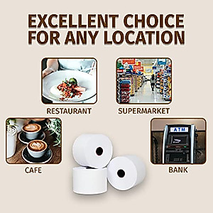 Gorilla Supply 2 1/4 in x 150 ft Bond Paper Rolls, 2.25" x 150' Adding Machine Tape, 1-Ply Receipt Paper Rolls for El-1750 1801 P23, BPA Free, 50 Rolls