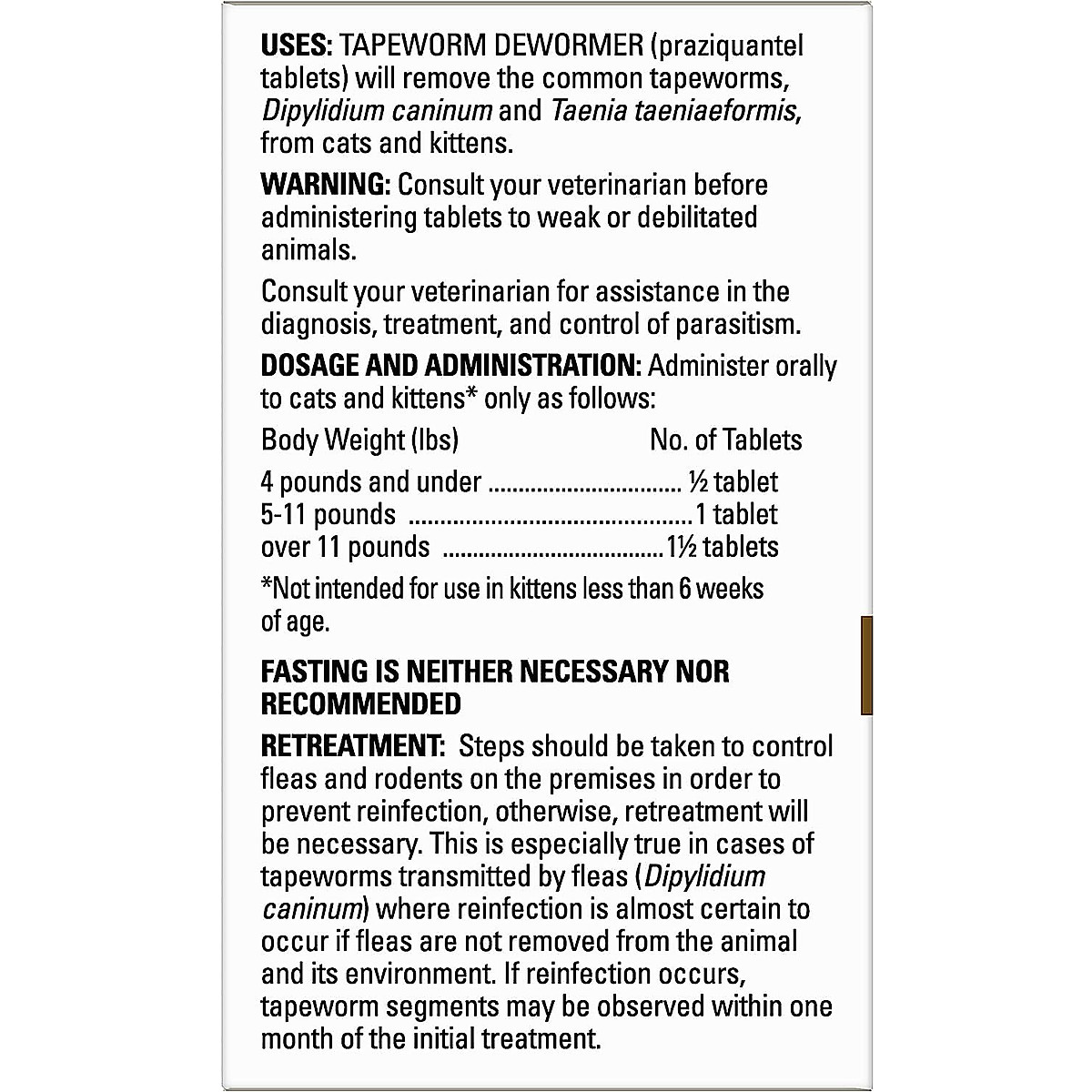 Bayer Expert Care Tapeworm Dewormer for Cats and Kittens