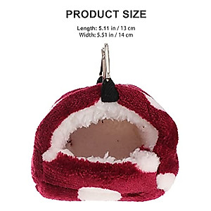 PATKAW Stuffed Animals Guinea Pig Bed M/14x13x7cm Winter Small Animals House Hamster Sleeping Bag Bunny Bed Guinea Pig Hideout ~Claret Guinea Pig Bedding