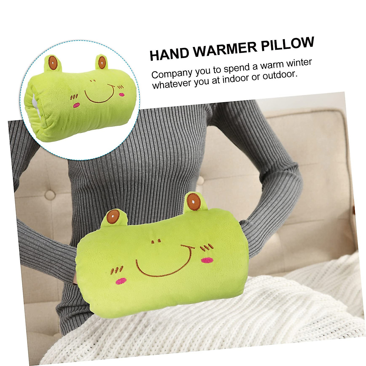 Veemoon 1pc Hand Warm Pillow Cartoon Hand Warmer Pillow Fluffy Hand Warmer Hand Muff Cushion Winter Hand Warmers Winter Hugging Pillow Warm Hand Cushion Multifunction Padding Plush