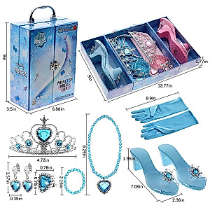 Princess Toys for 3 4 5 6 7 8 Year Old Girls,Toddler Little Girl Toys ages 3+ Year Old Birthday Easter Halloween Christmas Gifts Princess Dress Up Shoes Exquisite Box Indoor Outdoor Party Games