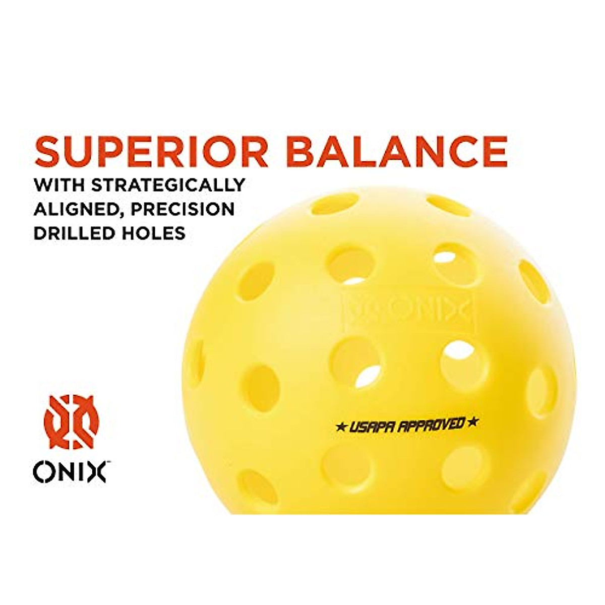Onix Fuse G2 Outdoor Pickleball Balls - Yellow and Neon Pickleballs - 3 and 6 Packs of Pickleball Balls