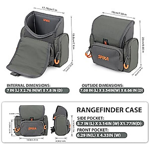 SPIKA Binocular Harness Chest Pack,Bino Harness with Waterproof Rangefinder Case,Bino Chest Case for Hunting