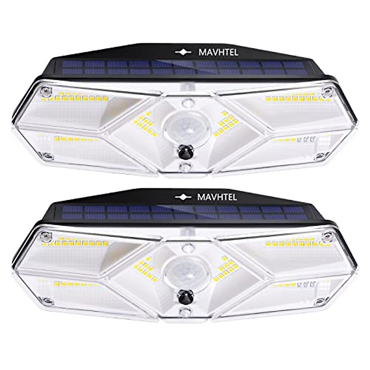 Solar Lights Outdoor Waterproof, Motion Sensor, Large illuminated area, 120 Degree Wide Angle, 32 Ft Long Sensing Distance, 3 Optional Modes, Solar Wall Lights for Garden,Front Door,Deck[2 Pack]