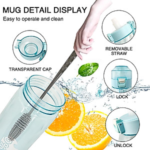 ECENUR Air Water Bottle,650 ml Drinking Bottle with Flavor Pods, Water Bottle Starter Set, Leak-proof Water Cup for Gym, Running, Outdoor, Sports Bike Water Bottle