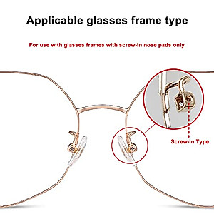Mr.ZzjOOj Eyeglasses Nose Pads, Upgraded Soft Silicone Air Chamber Eyeglass Nose Pads, 6 Pairs of Screw-in 15mm Glasses Nose Pad Set with Screws and Micro Screwdriver