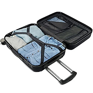 Feybaul Luggage 3 Piece Set Suitcase Lightweight Hardside Removable-Spinner Wheels with TSA Lock(20',24',28')_Black, 828