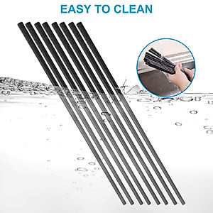 10 Pairs Fiberglass Chopsticks Family Set, ONEHERE Reusable Chinese, Japanese, Korean Chop sticks, Dishwasher Safe, Non-slip, for Sushi, Noodles, Food, Hotpot& Cooking, 9.5 inches, Classic Black