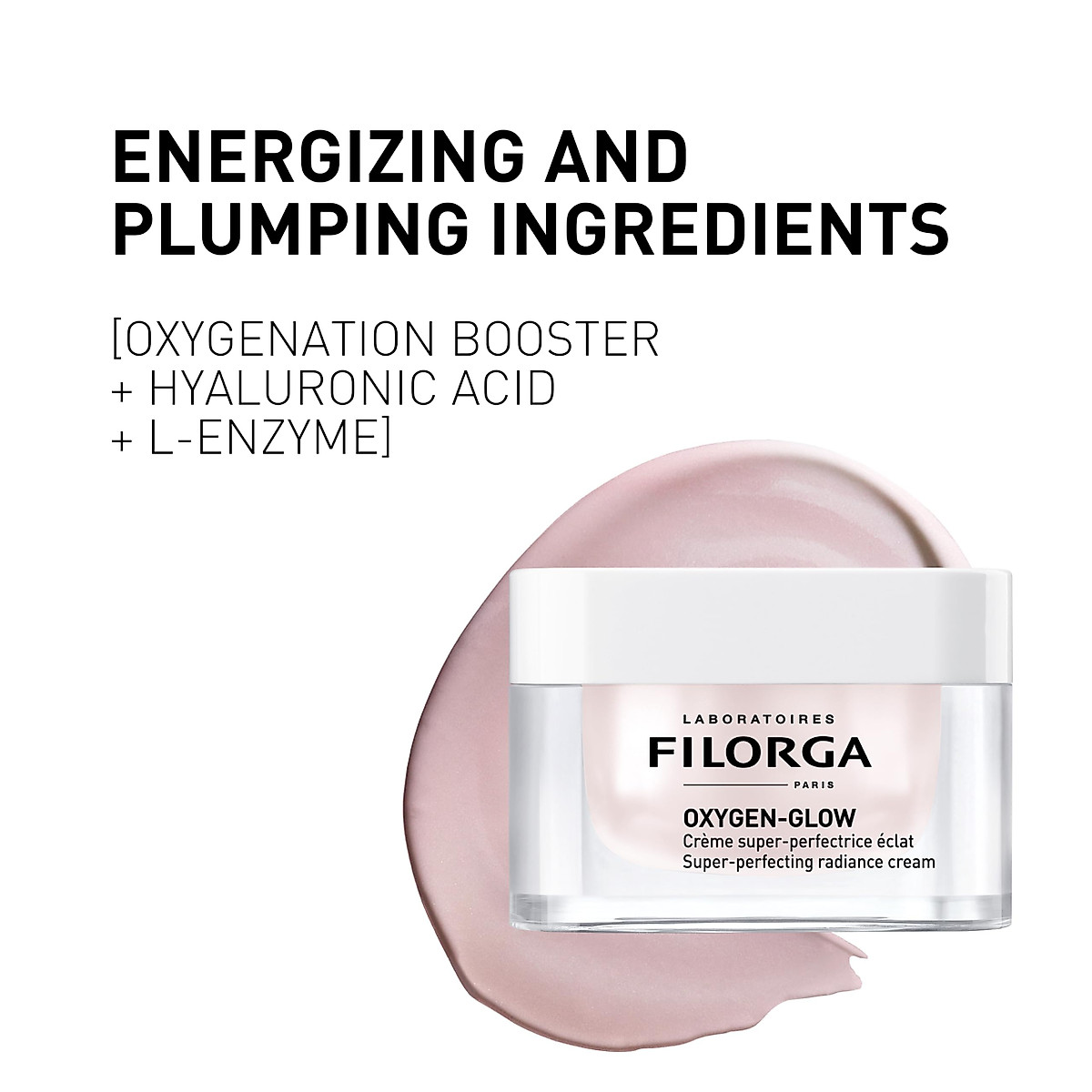 Filorga Oxygen-Glow Super-Perfecting Radiance Daily Skin Cream, Hydrating Treatment with a Moisturizing Boost of Hyaluronic Acid and Detoxifying Enzymes for a Flawless, Wrinkle No Face, 1.69 fl. oz.