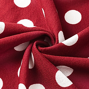 DRESHOW Polka Dot Basic Versatile Stretchy Flared Casual Mini Skater Skirt for Women Girls