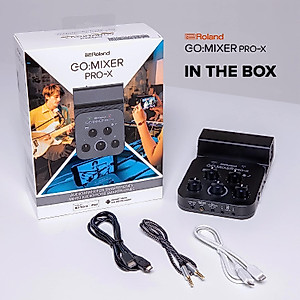 Roland GO:MIXER PRO-X Audio Mixer for Smartphones | Connect and Mix up to 7 Audio Sources | Add Studio Quality Audio to your Social Content and Livestreams