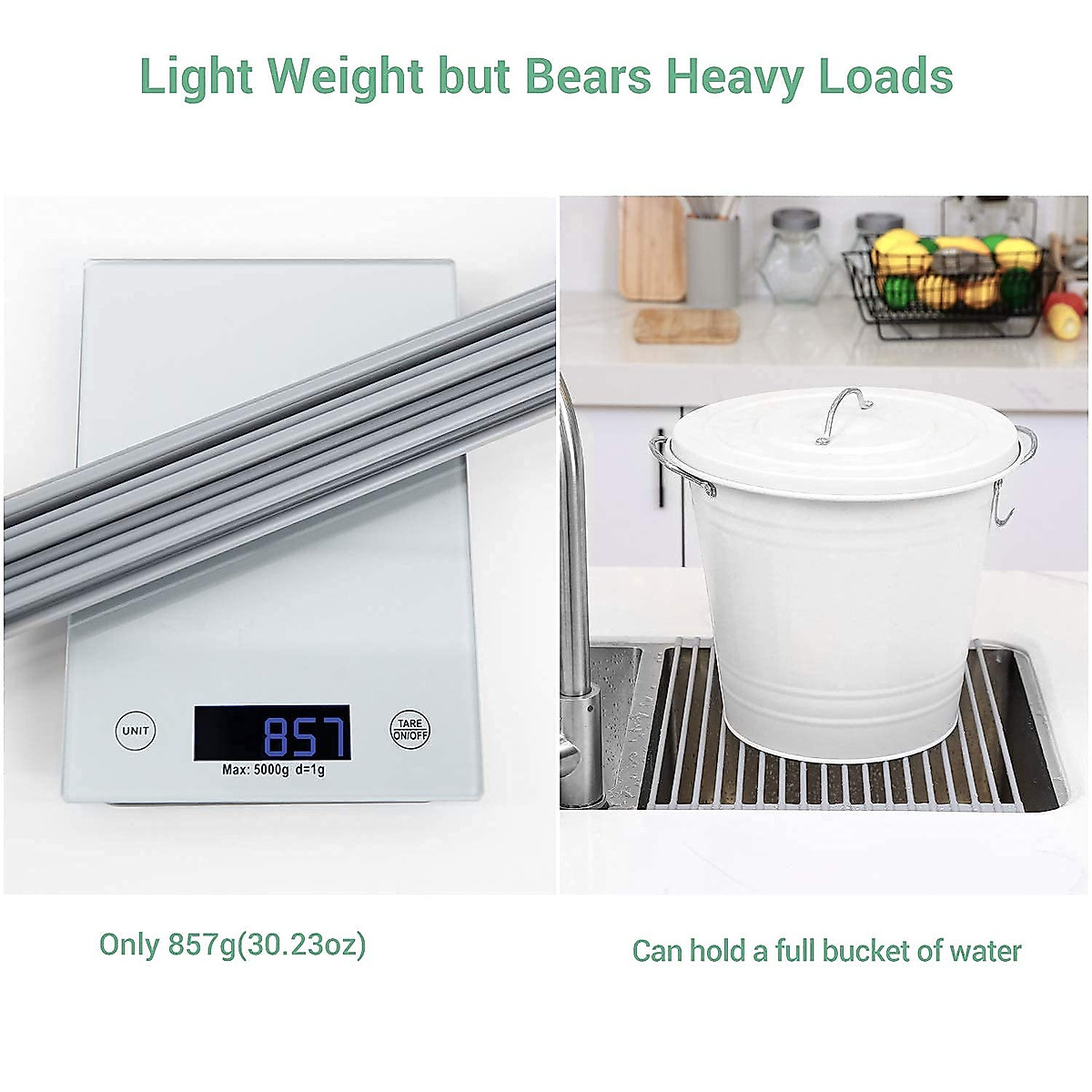 Ohuhu Over Sink Dish Drying Rack, 2 Pack Roll Up Drying Rack 17" L x 13" W Heat-Resistant Anti-Slip Silicone Coated Sink Drying Racks Mat for Kitchen Counter Organizer