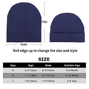 DRESHOW BQUBO 6 Pack Baby Hats for Boys Girls Unisex Baby Beanie Hat Soft Cute Knit Cap Nursery Beanie for Newborn Infant Toddler Kid