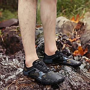 HiGropcore Water Shoes for Men and Women, Quick-Dry Barefoot Shoes Beach Shoes with Wide Toe Box, Lightweight Slip-on Aqua Socks for Hiking Swimming Surfing Diving Boating