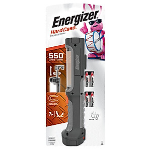 Energizer HC-550 LED Flashlight, Water Resistant LED Magnetic Work Light, Flash Light with AA Batteries Included, Pack of 1