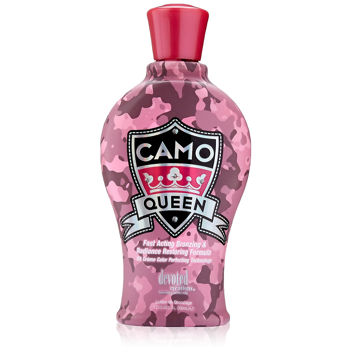 Devoted Creations Camo Queen Bronzing Lotion, 12.25 Fluid Ounce