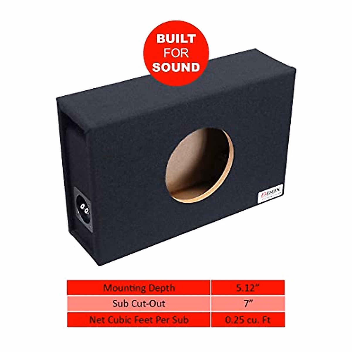 Atrend 8SVME BBox Series 8" Single Shallow Hyper Vented Enclosure, Black