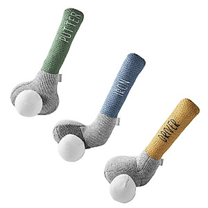 Mud Pie Children's Goft Knit Rattle, Green Putter Club