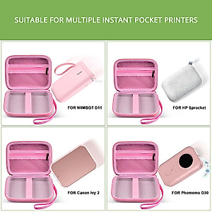 ALKOO Case Compatible with NIIMBOT D11 Label Maker Printer, Storage Bag for Phomemo D30 for Canon for Ivy 1/2 for HP Sprocket Mini Photo Printer & Label Paper Accessories- Holder Box Only