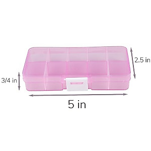 Craft County Plastic Bead Organizer – Clear – Customizable Compartments – Perfect for Organizing Small Items