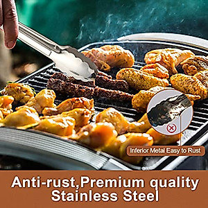 6 Pack Serving Tongs Kitchen Tongs, Buffet Tongs, Stainless Steel Food Tong Serving Tong, small tongs