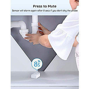 Govee Water Leak Detectors 5 Pack, 100dB Adjustable Audio Alarm Sensor, Sensitive Leak and Drip Alert, for Kitchen Bathroom Basement (Battery Included)