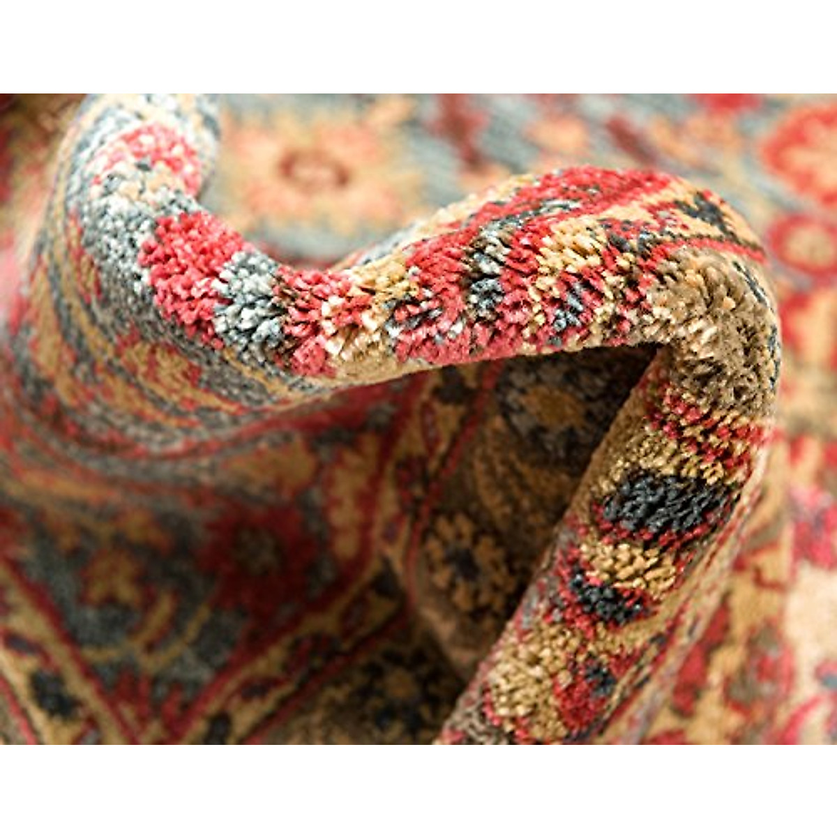 Unique Loom Edinburgh Collection Classic Oriental Traditional French Cottage Inspired Intricate Design Area Rug (6' 0 x 9' 0 Rectangular, Light Blue/ Beige)