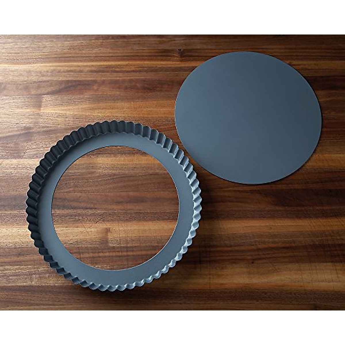 Fox Run Removable Bottom Non-Stick Tart and Quiche Pan, Loose Bottom Quiche Pan - 9.5-inch