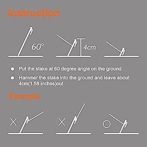 Eurmax USA 10 inch Multiuse Heavy Duty Steel Tent Stakes Tarp Pegs Camping Stakes for Outdoor Camping Canopy and tarp with 4 Ropes 10FT Length,8pcs(Black)