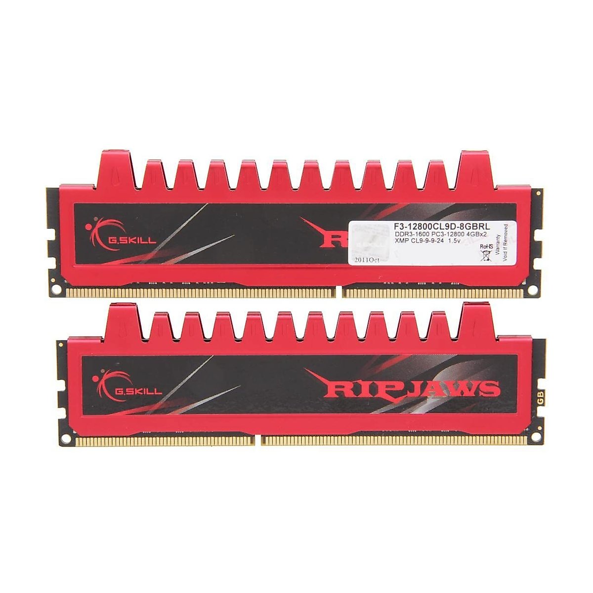 G.SKILL Ripjaws Series 8GB (2 x 4GB) 240-Pin DDR3 SDRAM DDR3 1600 (PC3 12800) Desktop Memory Model (F3-12800CL9D-8GBRL)