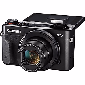 Canon PowerShot G7 X Mark II Digital Camera (1066C001), 64GB Card, NB13L Battery, Corel Photo Software, Card Reader, Soft Bag, Flex Tripod + More (Renewed)