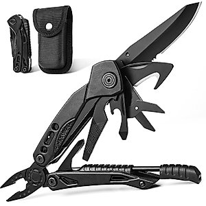 Multitool Knife, 24 in 1 Multi Tool Pocket Knives & Folding Knives with Nylon Bag Safety Lock Camping Accessories Survival Tool Pocket Knife Multi-tool for Outdoor Fishing Hiking