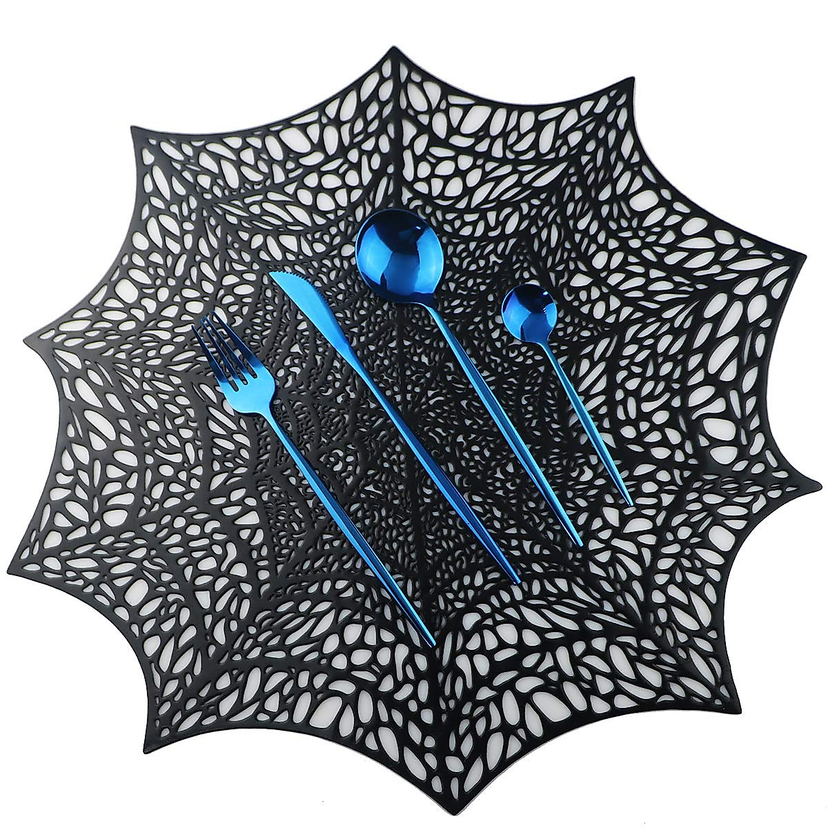 Uniturcky Mirror Polished Blue Silverware Set,24-Piece 304 Stainless Steel Satin Finish Flatware Set,Kitchen Utensil Set,Tableware Cutlery Set for Home and Restaurant, Dishwasher Safe Service For 6