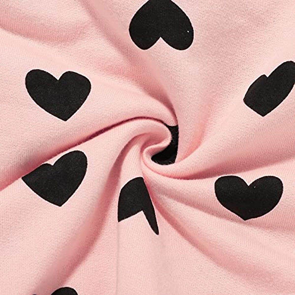 Dimoybabe Baby Girl Clothes Toddler Fall Winter Outfits Set Long Sleeve Ruffle Shirts Tops + Pant + Headband 3pcs 0-6 Months, Pink, Black