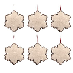 Hallmark Snowflakes Felt Christmas Ornaments, Set of 6, Multi Color, (0001HGO2911)