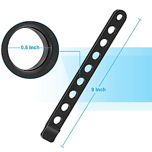 6 Pieces Bike Rack Rubber Strap Bike Rack Cradle Replacement Strap Cycling Rubber Wheel Strap for Bike Rack (Black)