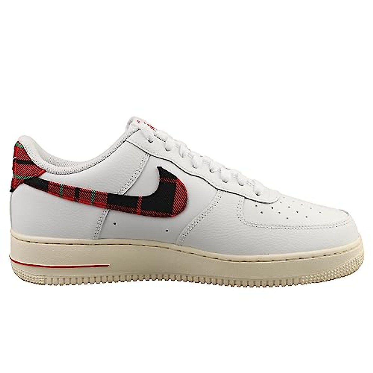 Nike Men's Air Force 1 Lv8 Basketball Shoes, White/University Red-stadium Green, 12