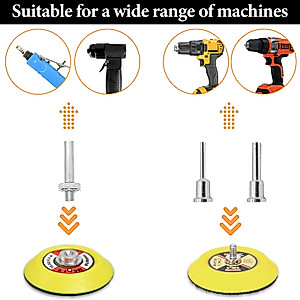 126 Pieces 3 Inch Sanding Disc, GOH DODD Headlight Restoration Kit Hook and Loop Sanding Pads 60 to 10000 Wet Dry Sandpaper with 1/8" and 1/4” Shank, Backing Pad, Polishing Pads and Interface Pad