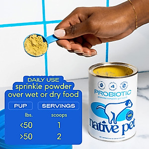 Native Pet Probiotic for Dogs & Omega Oil for Dogs| Vet Created Probiotic Powder for Dogs for Digestive Issues | 8 Oz. Omega Oil & 16 Oz. Probiotic