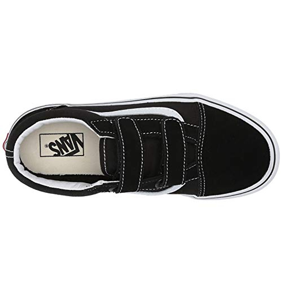 Vans Junior's Old Skool V, Black/True White, Size 6 Big Kid