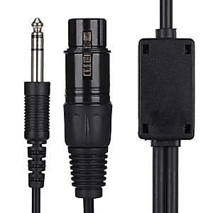 Demeras Aviation Headphone Adapter Cable for Airbus XLR to GA Dual Plug 5 Pin Headset Adapter Cable Black