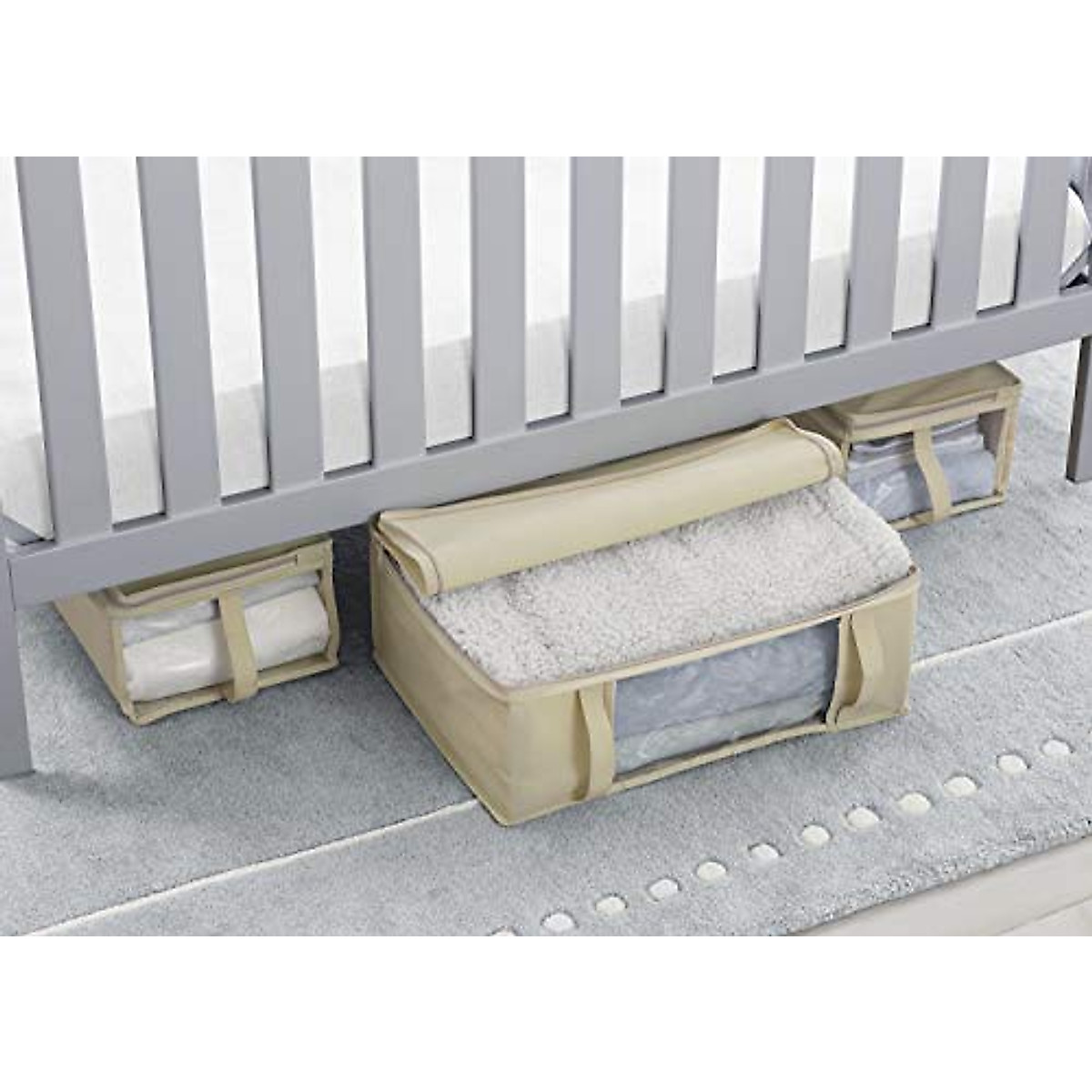 Delta Children 6-Piece Hide-A-Way Storage Bag Set, Beige