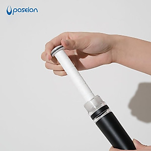 POSEION Shower Head Sediment Filter – 4 Replacement Showerhead Filters Soft Water High Density Polypropylene for Hard Water Softener Remove Rust Hydrate Dry Hair Scalp Skin Care Made in Korea SF140