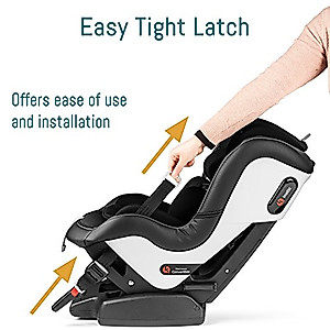 Peg Perego Primo Viaggio Convertible Kinetic - Reversible Car Seat - Rear Facing for Children 5 to 45 lbs and Forward Facing for Children 22 to 65 lbs - Made in Italy - Licorice (Black)