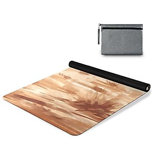 GOODOLD Vintage Western Cowboy Yoga Mat, 71 x 26 Inch Non-slip Yoga Mats Folding Travel Exercise Mat Indoor Outdoor Gym Pilates with Storage Bag for Women Men