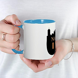 CafePress Nashville Guitar Skyline LT Mugs Ceramic Coffee Mug, Tea Cup 11 oz