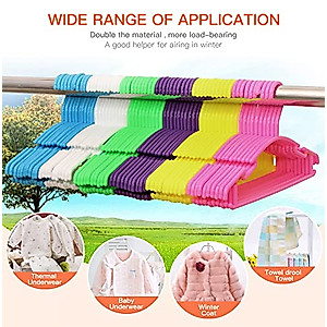 Baby Hangers 120 Pack Clothes Hangers Colorful Plastic Hangers Small Coat Hangers for Kids,Infant,Nursery,Toddler