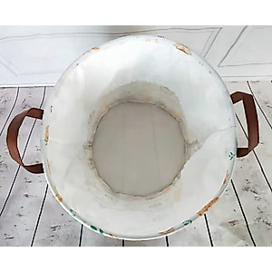 HIYAGON Baby Laundry Basket,Kids Hamper with Drawstring Cover,Cute Toy Storage Bin Nursery Hamper Safari Room Decor for Home(Baby hamper)