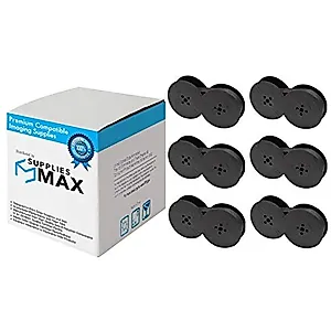 SuppliesMAX Compatible Replacement for Porelon 11579 Black Printer Ribbons (6/PK) - Replacement to Brother 7540