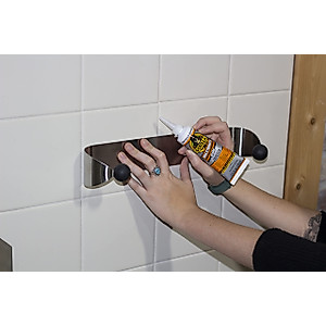 Gorilla Max Strength Clear Construction Adhesive, 2.5 Ounce Squeeze Tube, Clear, (Pack of 1)